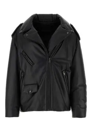 Prada Nappa Leather Padded Jacket - Black