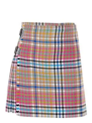 VIVIENNE WESTWOOD Check Print Wool Kilt - Multicolor