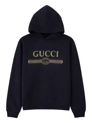 Gucci Logo Hoodie - Blue