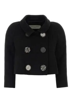 Dries Van Noten Viscose Blend Vipa Blazer - Black