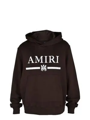 Amiri Cotton Hooded Sweatshirt With Logo Print - Brown