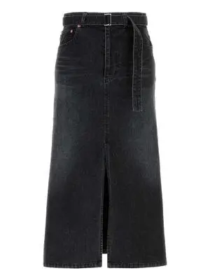 Sacai SACAI Denim Skirt Black