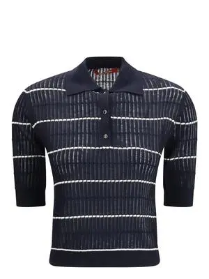 Max Mara Wool And Silk Polo - Blue