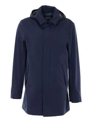 Herno Long Raincoat - Blue