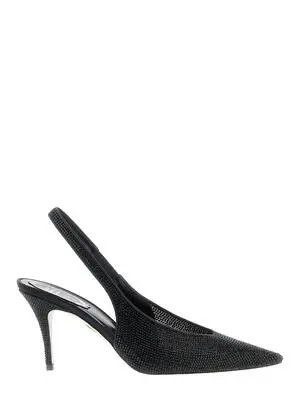 RENE CAOVILLA RENE CAOVILLA Crystal Embellished Slingback Heels