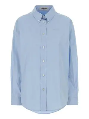 Miu Miu Light Poplin Shirt - Blue