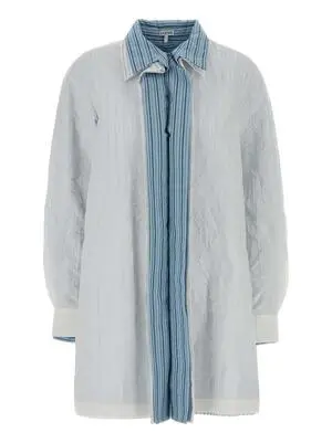 Loewe Cotton Blend Shirt Dress - White