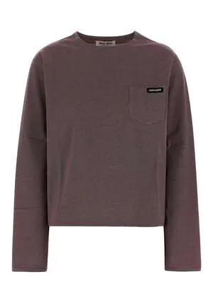 MIU MIU Miu Miu Two-Tone Jersey T-Shirt