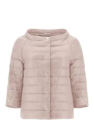 Herno Cropped Sleeve Down Jacket - Pink
