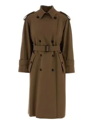 Max Mara Wool Trench Coat - Brown