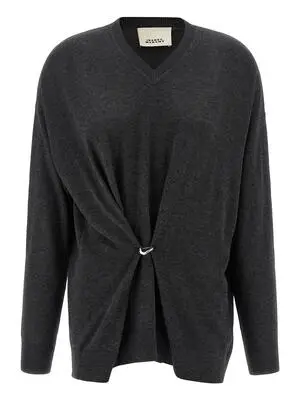 Isabel Marant Étoile Chiraz V-neck Wool And Viscose Sweater - Gray