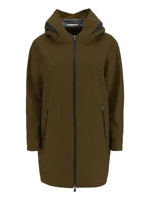 Herno Hooded Zip-up Coat - Green