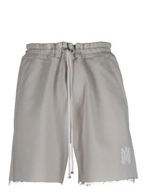 Amiri Logo Detail Cotton Shorts - Cream