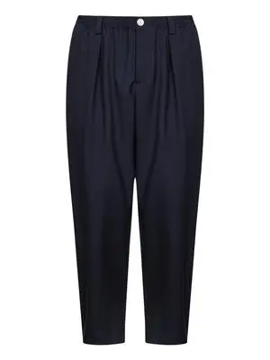 MARNI MARNI Blue Tropical Wool Cropped Trousers