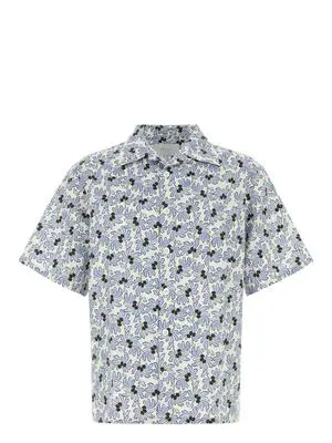 Prada Prada Men Printed Poplin Shirt Multicolor