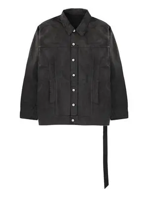 Rick Owens Jumbo Worker Jacket In Cotton - Black