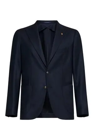 Tagliatore Montecarlo Wool And Cashmere Blazer - Multicolor