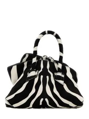 Attico THE ATTICO Printed Calf Hair Mini La Passeggiata Handbag Multicolor