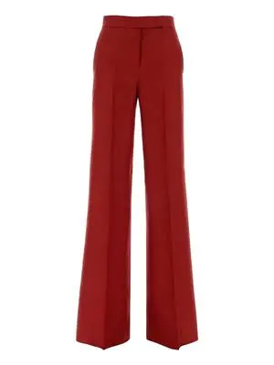 Max Mara Linen Palazzo Pants - Red