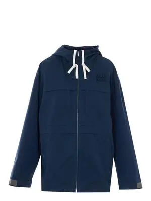 Miu Miu Logo Ripstop Fabric Jacket - Blue