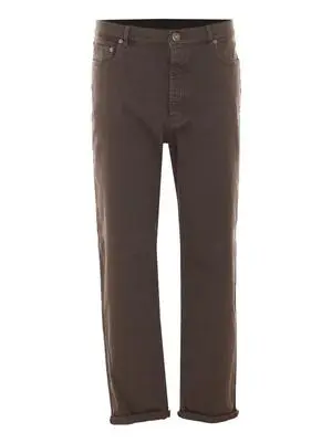 Brunello Cucinelli BRUNELLO CUCINELLI Tailored Cotton Trousers Brown