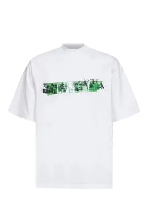 Balenciaga Balenciaga Men White Messy Spray Medium Fit T-Shirt Multicolor