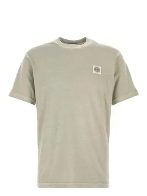 Stone Island Dove Grey Cotton T-shirt - Gray