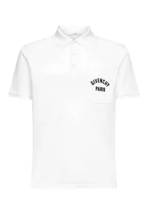 Givenchy White Cotton Piqué Paris Polo Shirt - Multicolor