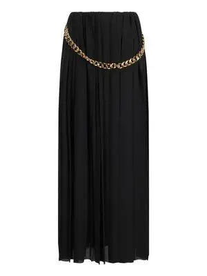 Balenciaga Pleated Chain Embellished Skirt - Multicolor