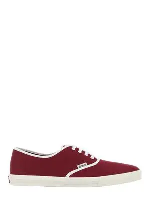 Prada Tiziano Canvas Lace-up Sneakers - Red