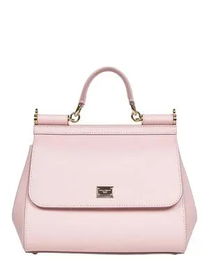 Dolce & Gabbana Pink Dauphine Leather Sicily Handbag - Multicolor