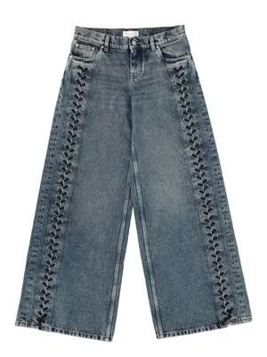 Stella McCartney STELLA MCCARTNEY Wide Leg Jeans With Lace Detail Blue