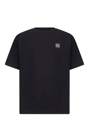 Stone Island Black Jersey Logo Patch T-shirt - Multicolor