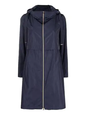 Herno Lightweight Hooded Parka Coat - Blue