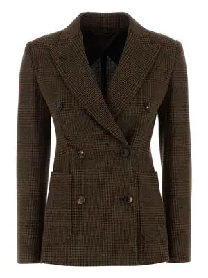 Max Mara Max Mara Embroidered Cotton Blend Blazer Multicolor