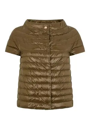 Herno Short-sleeve Quilted Down Jacket - Brown