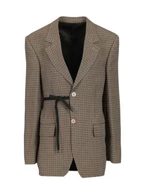 Balenciaga Tailored Wrap Jacket - Brown