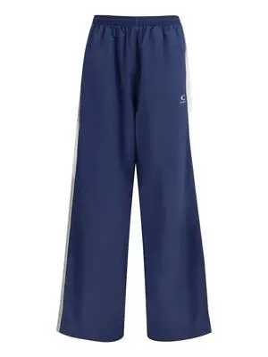Balenciaga Technical Satin Track Pants - Blue