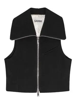 GANNI Zip-fastening Sleeveless Vest - Multicolor