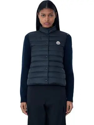 Moncler Liane Gilet Padded High Collar Sleeveless Gilet - Black