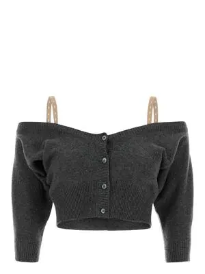 Miu Miu Cashmere Cardigan - Gray