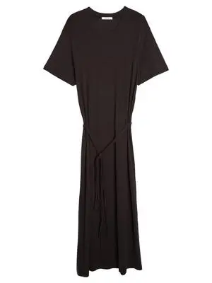 LEMAIRE Cotton T-shirt Dress With Belted Waist - Multicolor