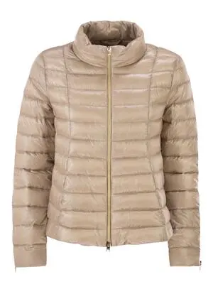 Herno HERNO Ultra-Light Satin Down Jacket With Flared Back Multicolor