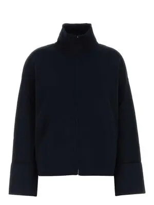 Max Mara Dark Viscose Blend Zip-up Sweatshirt - Blue