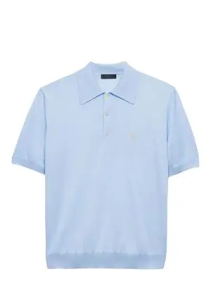 Prada Logo Wool Polo Shirt - Multicolor