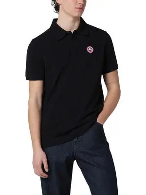 Canada Goose Polo Shirt With Logo Patch - Black