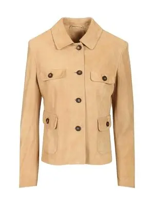 Tagliatore Suede Jacket - Brown