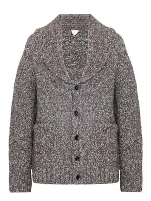 Bottega Veneta Cardigan With Shawl Collar - Gray