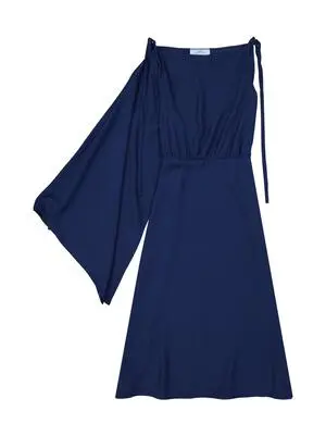 Prada One Sleeve Midi Dress - Blue