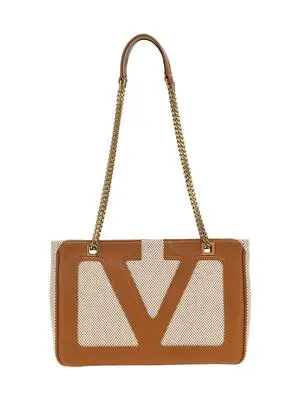 Valentino Garavani Viva Superstar" Small Shopping Bag - Cream
